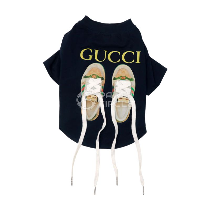 Goochi Shoelace Tee | Paws Circle | Designer Dog Clothes